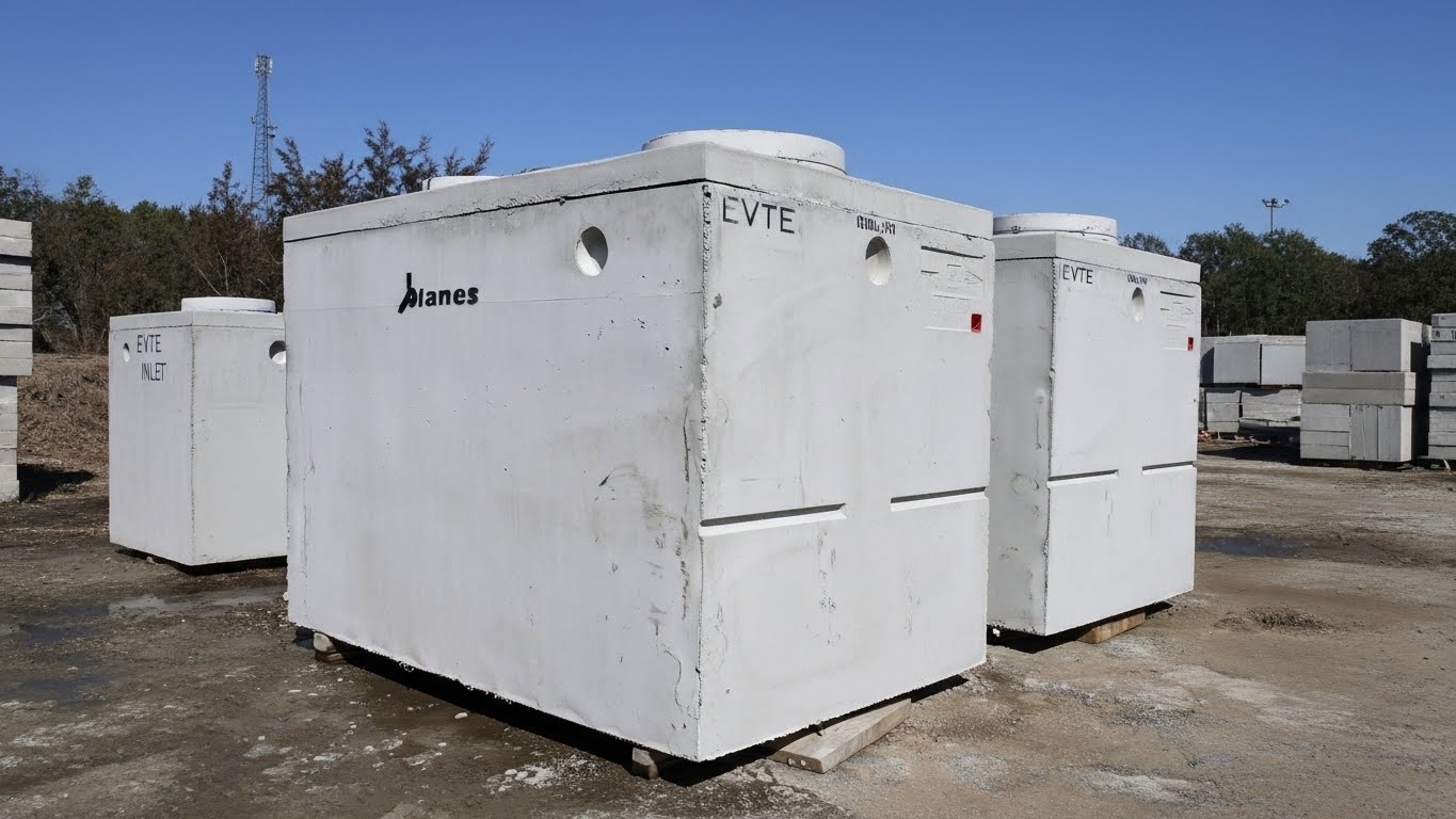 Concrete vs. Polyethylene Septic Tanks | planesprecastconcrete